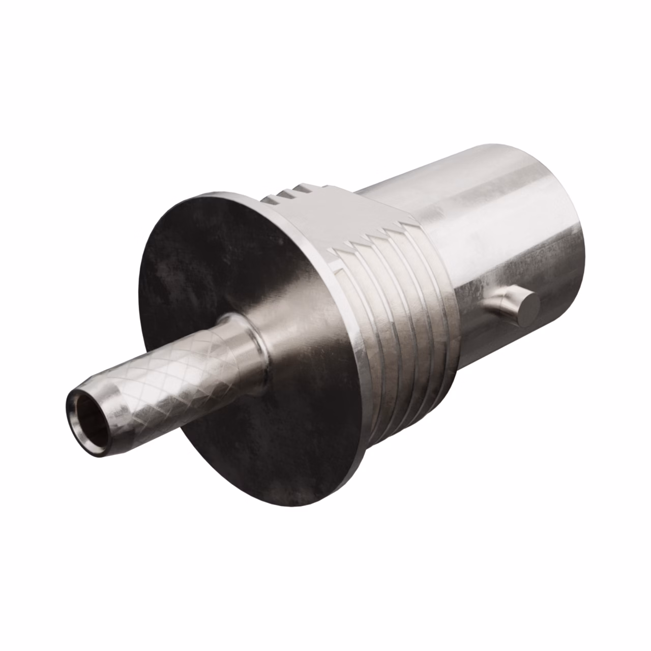 Mini-BNC Jack, Straight, Bulkhead, Crimp, RG-179 Cable, Brass Body, Nickel (Ni) Plated, without Jam Nut and Lockwasher, Tray, 75 Ohms for sale