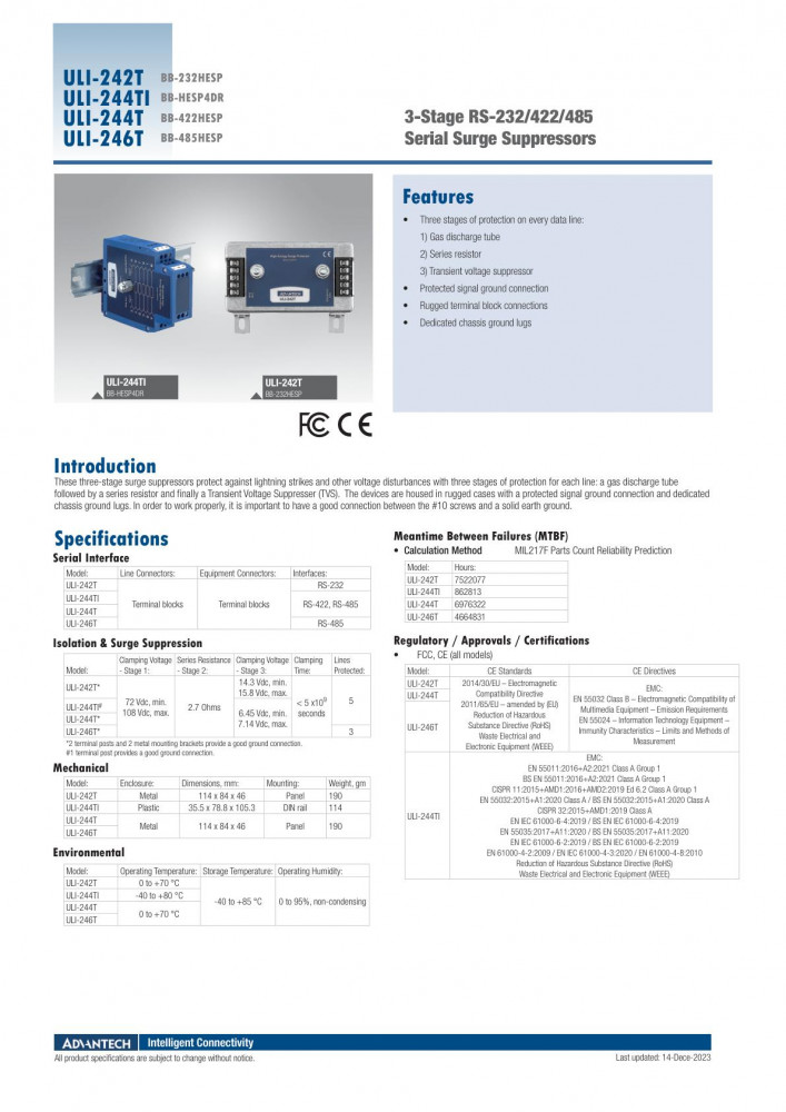 BB-422HESP product documentation page 1