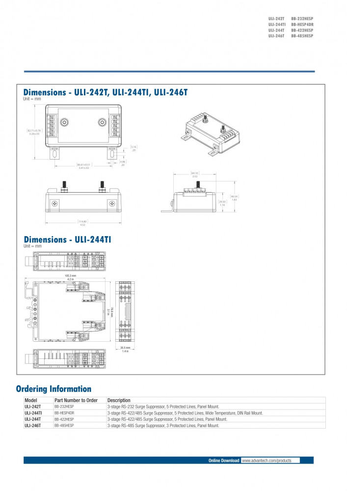 BB-422HESP product documentation page 2