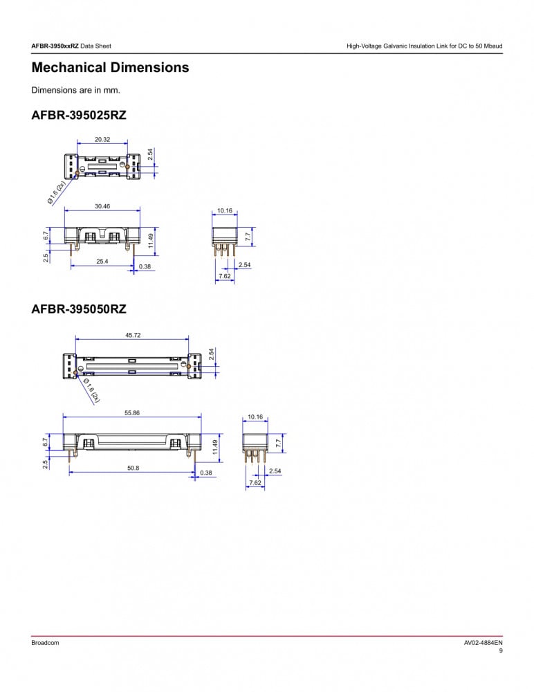 AFBR-395000RZ datasheet page 9
