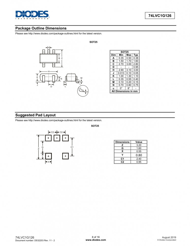 74LVC1G126FZ4-7 datasheet page 8