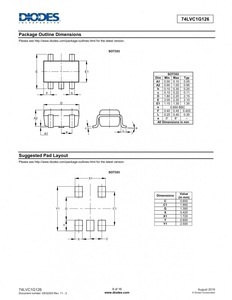 74LVC1G126FZ4-7 datasheet page 9