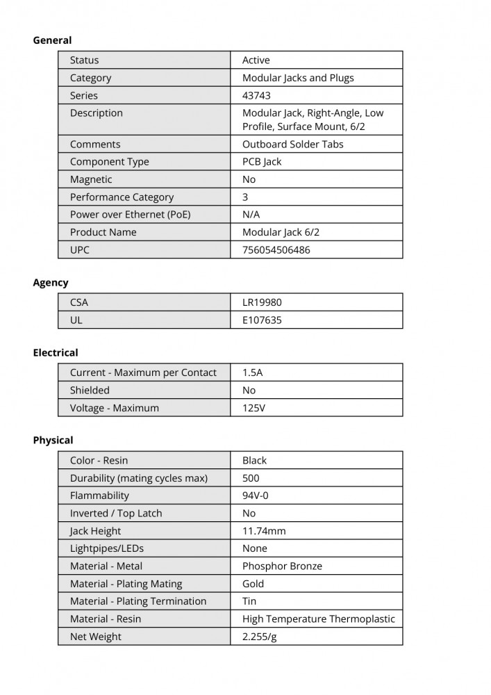 MOLEX 437436201 technical document image 2