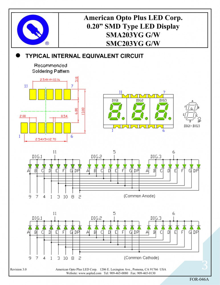 SMC203YG datasheet page 3
