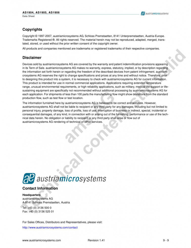AS1904C31-T datasheet page 10