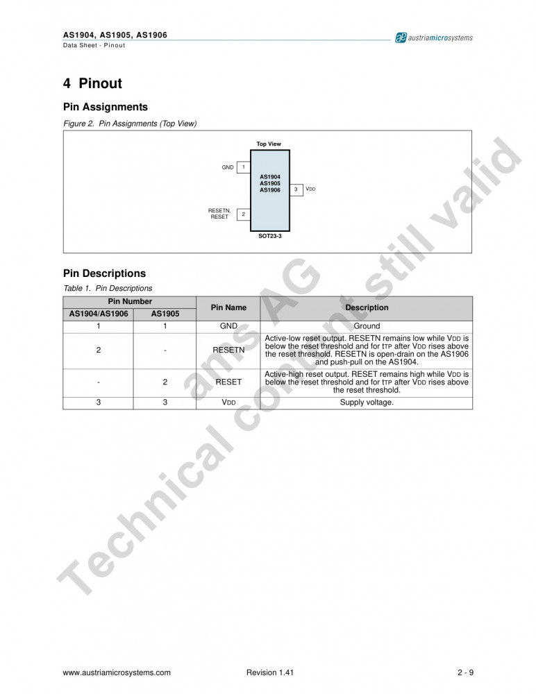 AS1904C31-T datasheet page 3