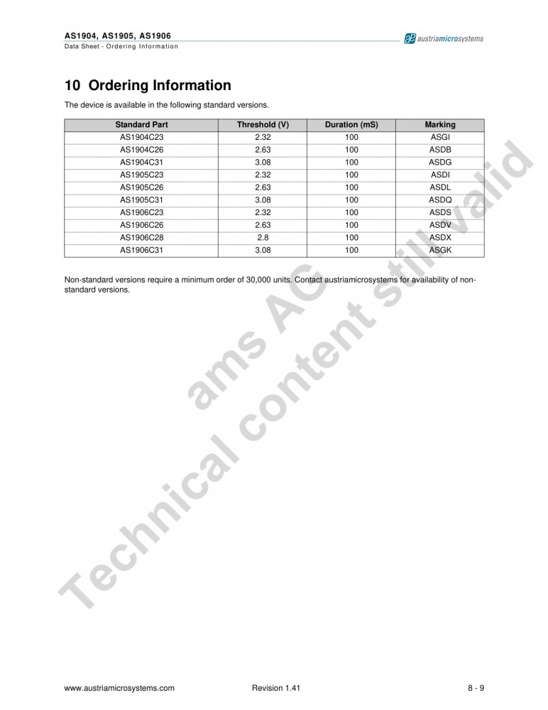 AS1904C31-T datasheet page 9