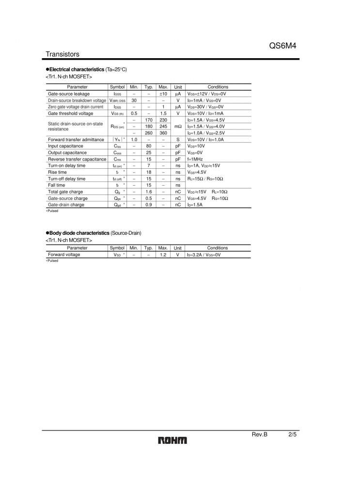QS6M4TR technical document page 2