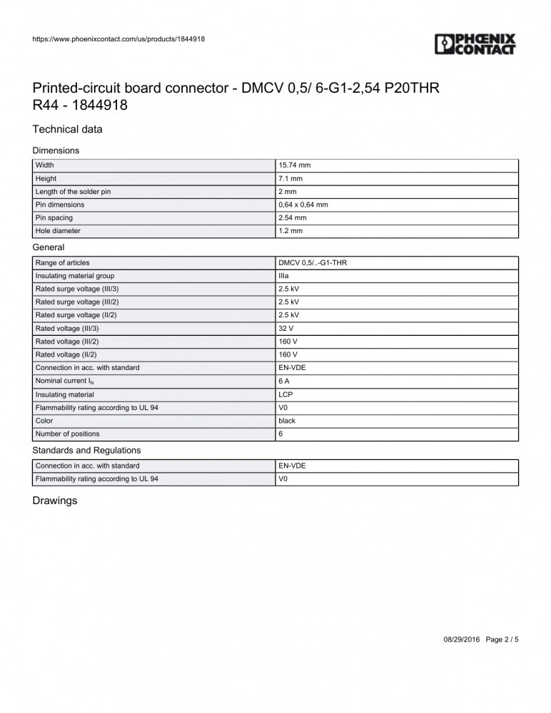 Phoenix Contact 1844918 technical data
