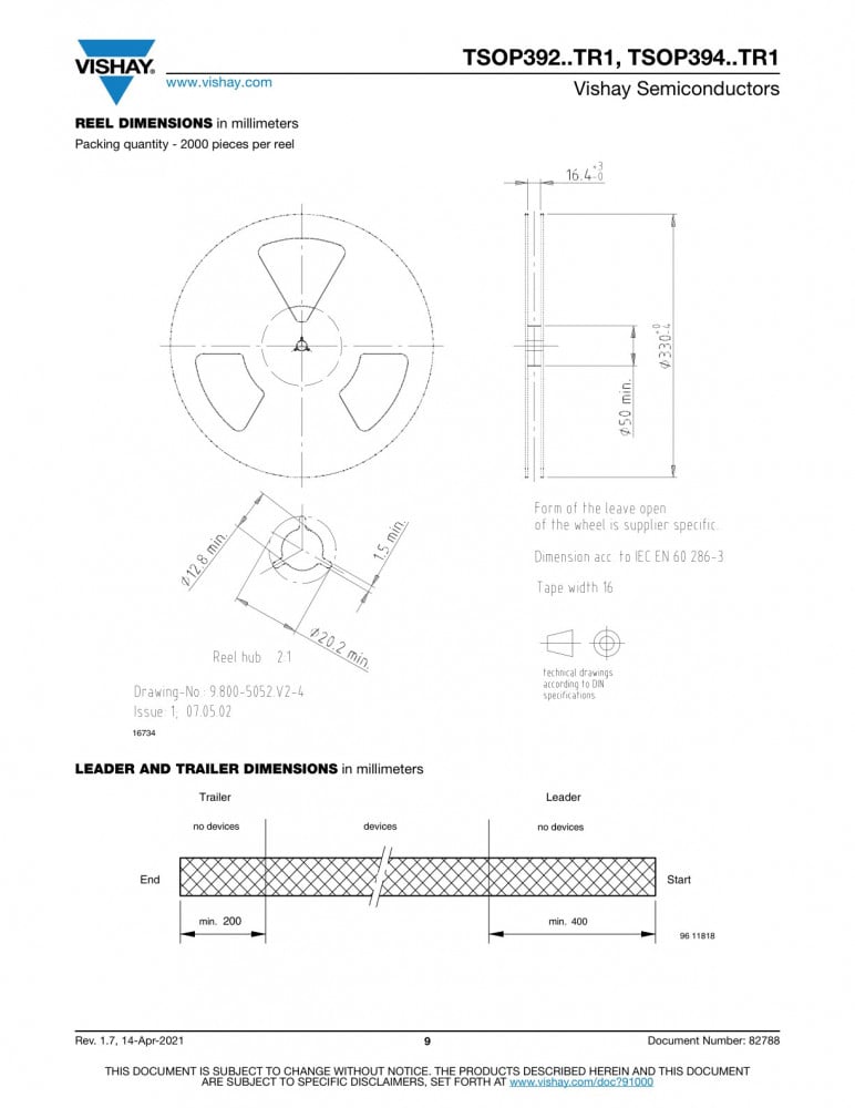 TSOP39238TR1 datasheet page 9