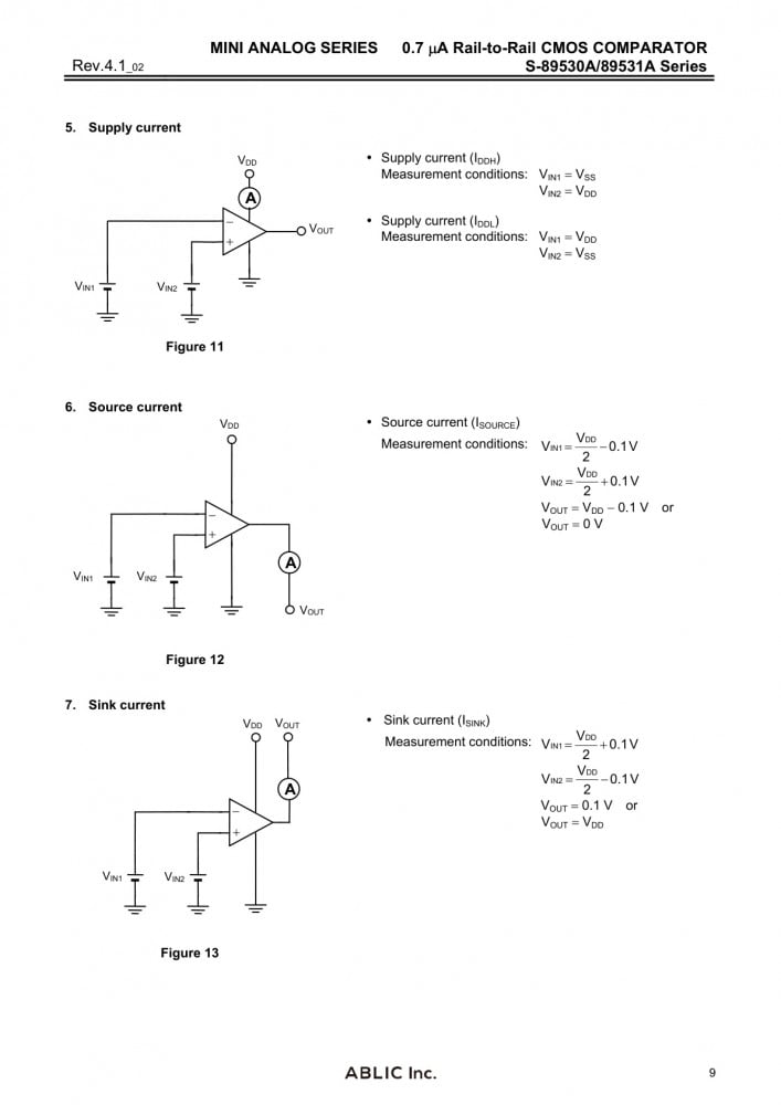 ABLIC S-89530A series datasheet page 9