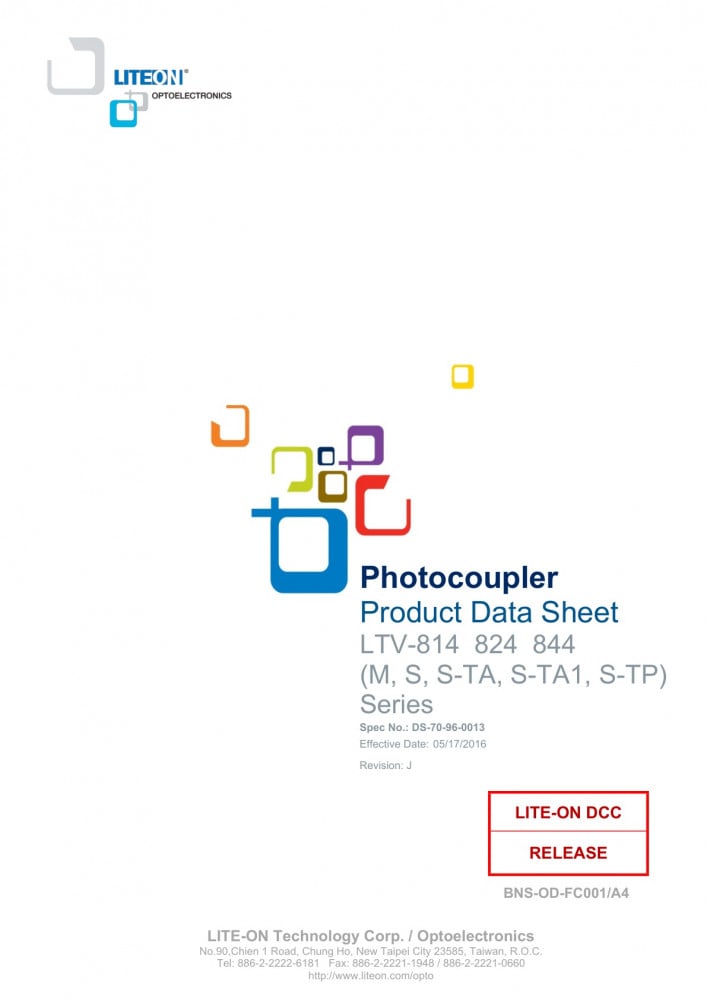 LTV-824S datasheet page 1