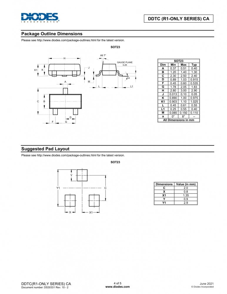 DDTC123TCA-7-F datasheet page 4