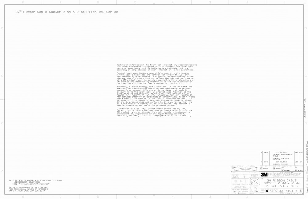 3M 158 Series pin numbering reference