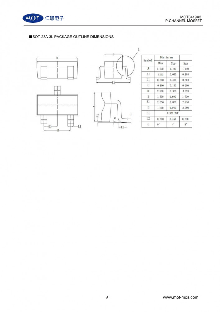 MOT3419A3 datasheet page 5