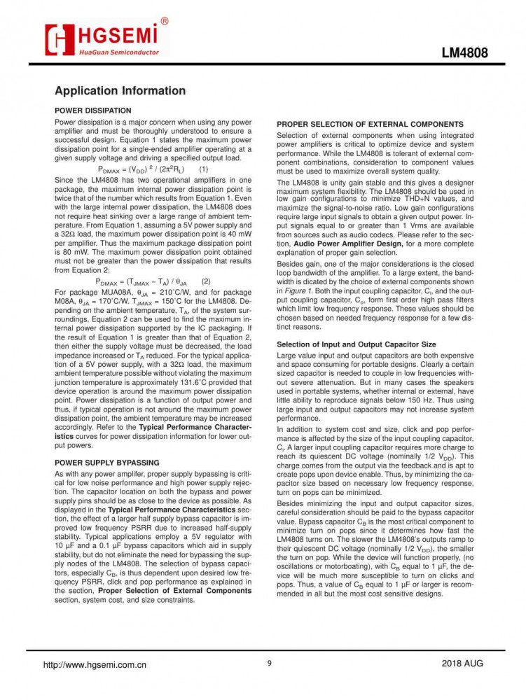 LM4808M/TR technical document page 9