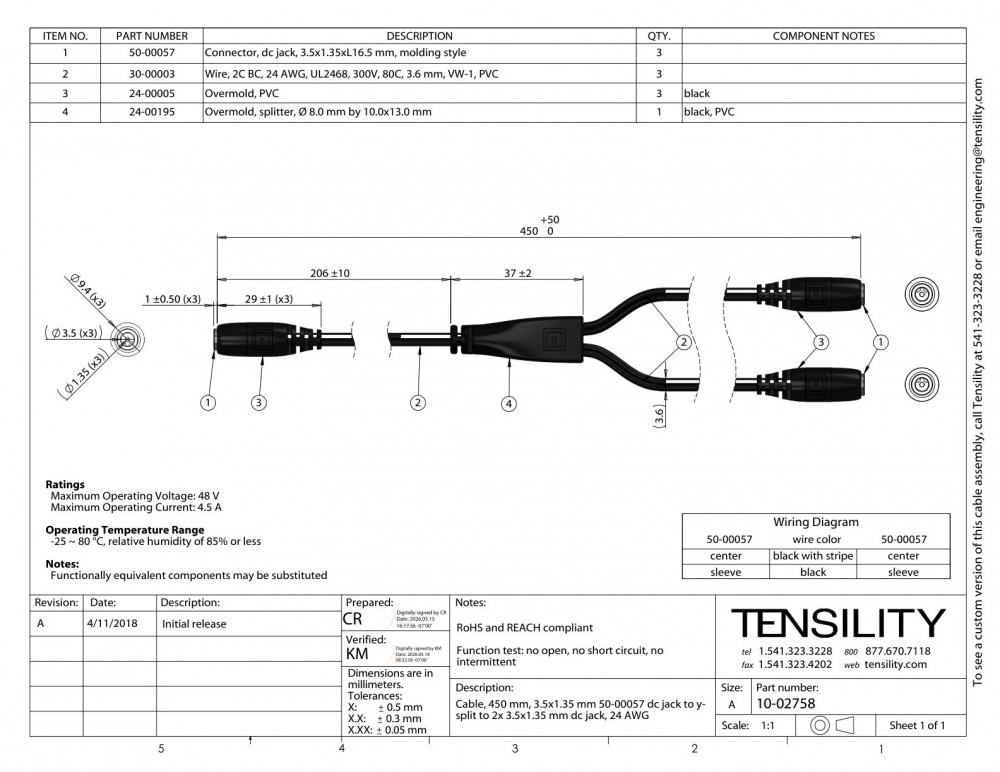 Tensility International 10-02758 product drawing