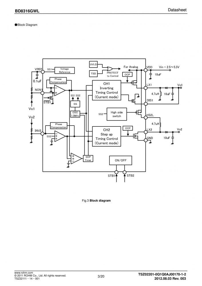 BD8316GWL-E2 technical document page 3