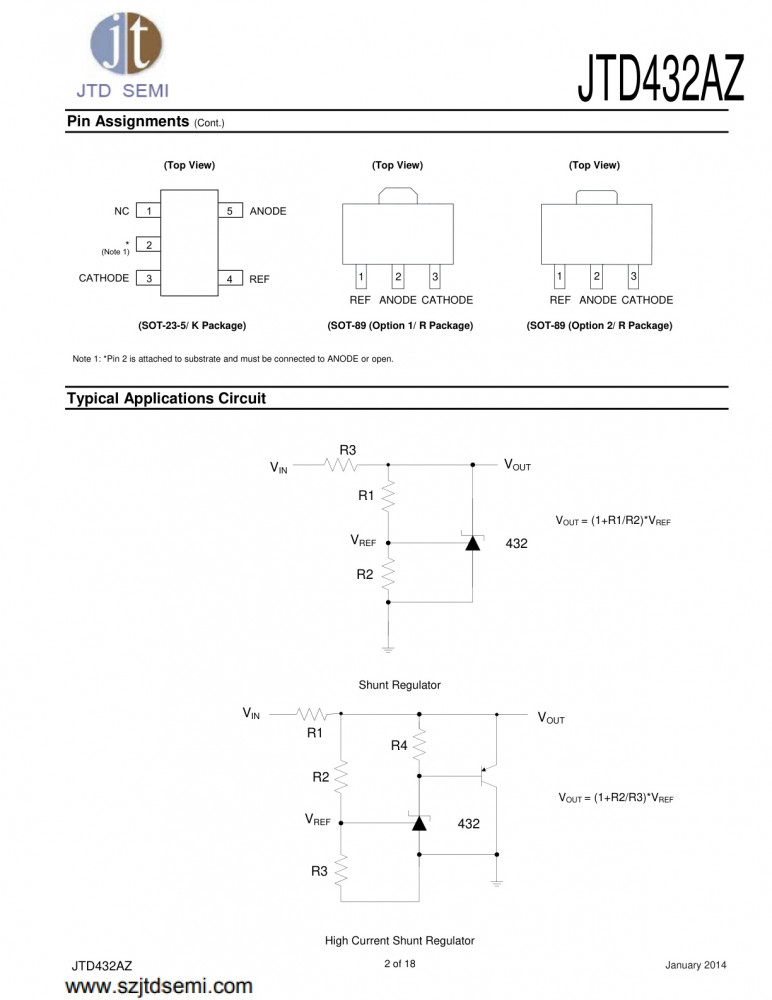 JTD432AZ datasheet page 2