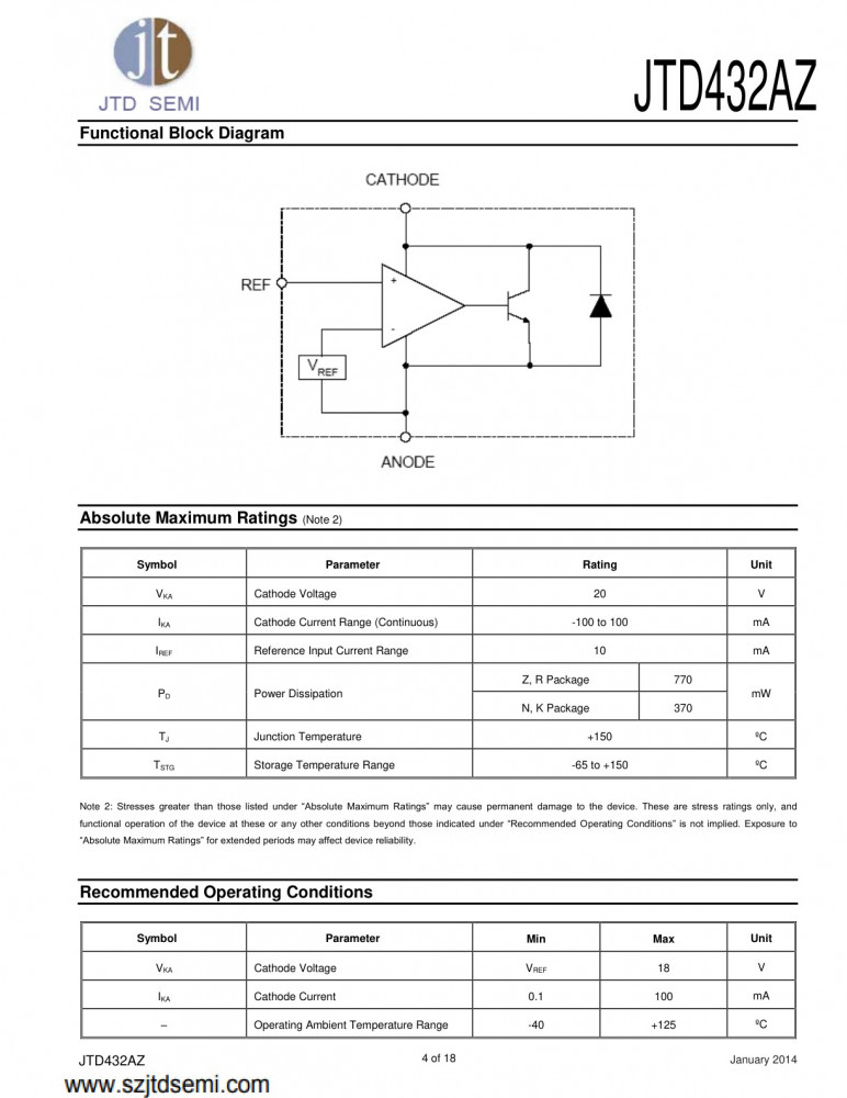 JTD432AZ datasheet page 4