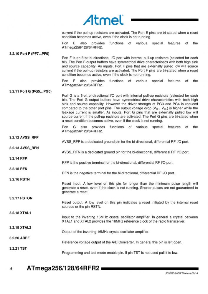 ATZB-256RFR2-XPRO datasheet page 6