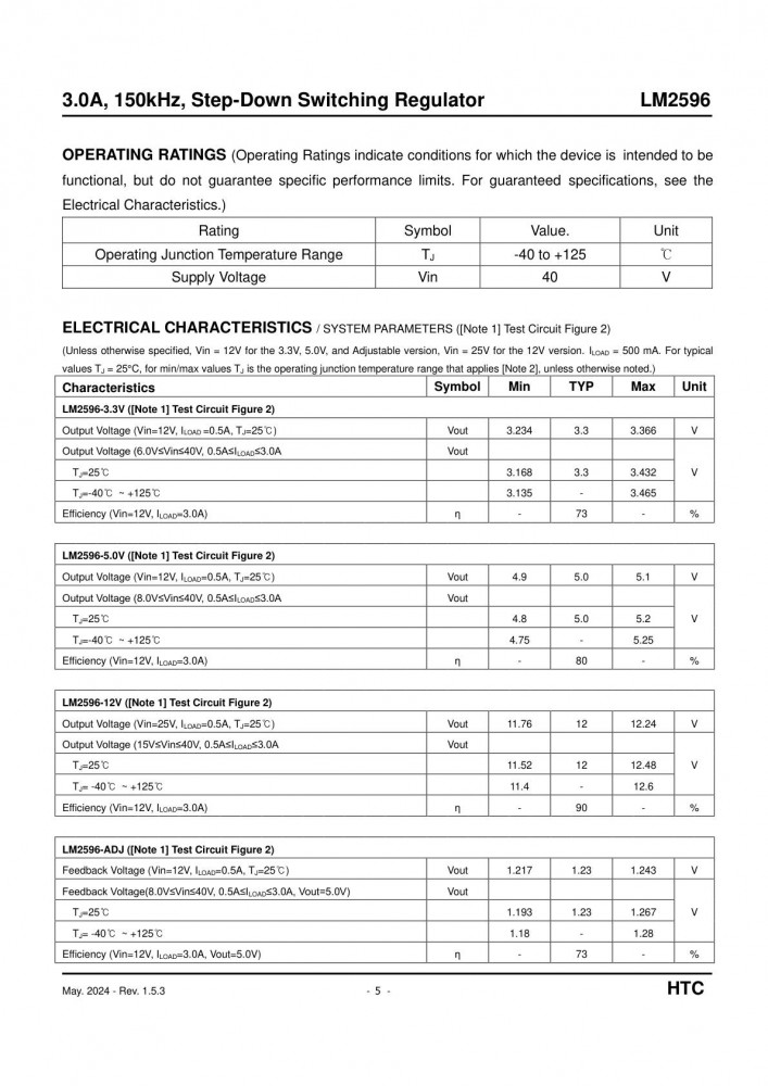 LM2596 datasheet page 5