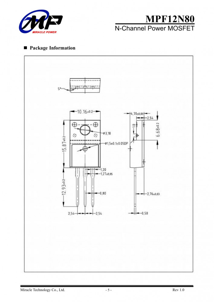 MPF12N80 datasheet page 5