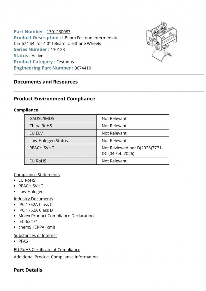Molex 1301230087 product document image 1