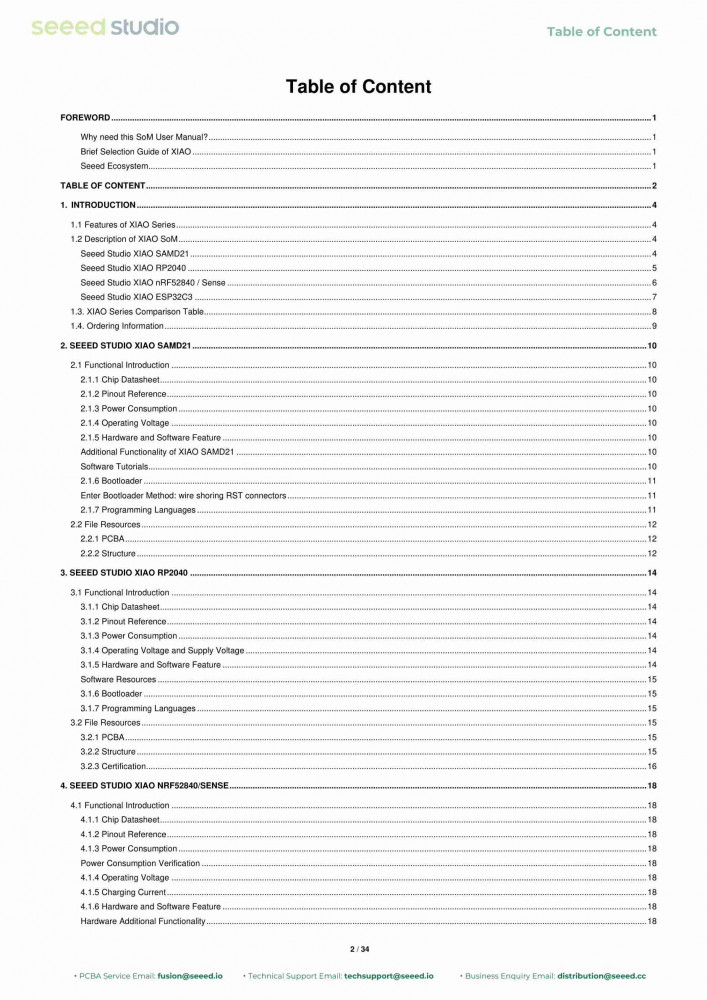 Seeed XIAO nRF52840 Sense document page 3