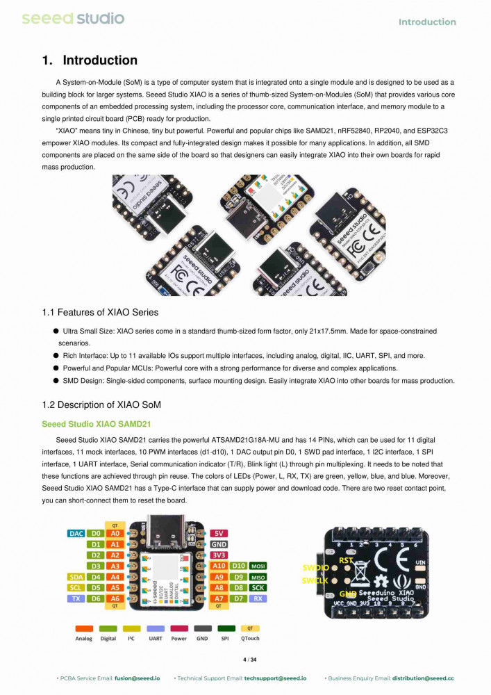 Seeed XIAO nRF52840 Sense document page 5