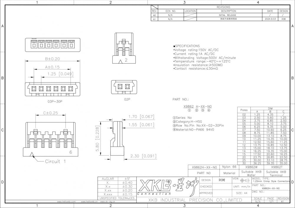 X9862H-04-N0 technical drawing page