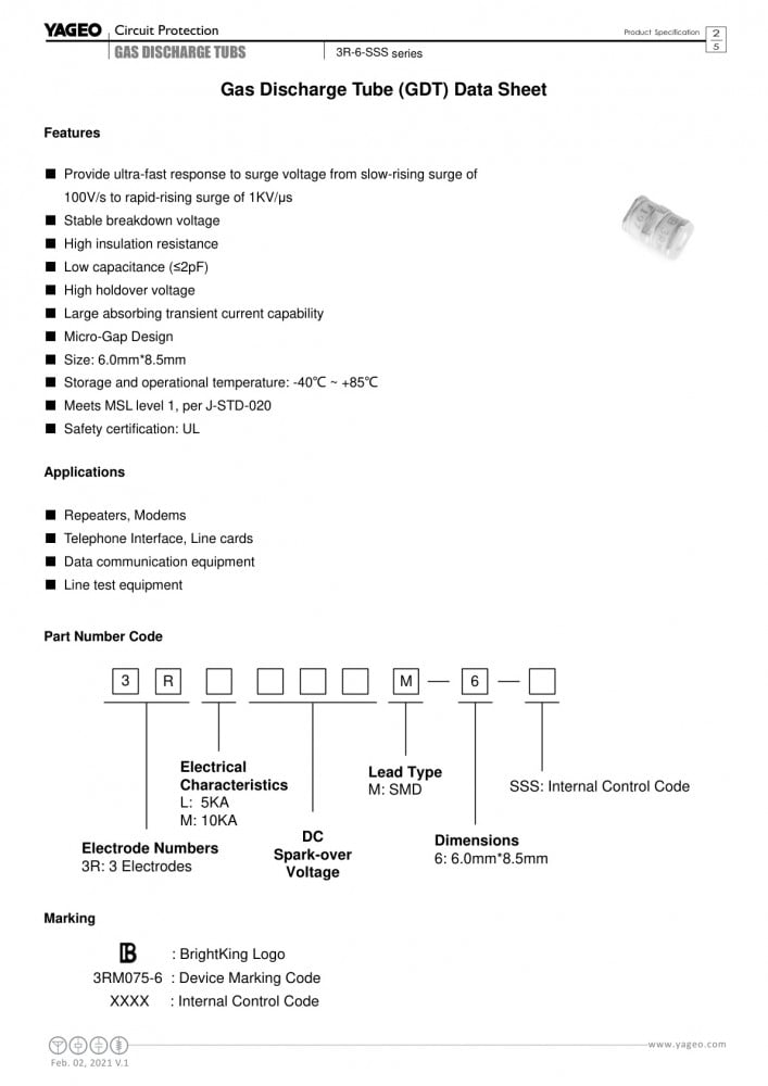 Brightking GDT datasheet page 2