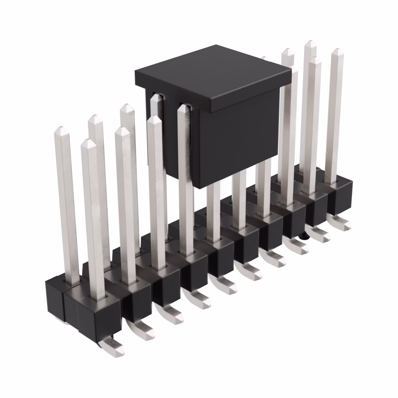 C-Grid Header, 2.54mm Pitch, Surface Mount, Dual Row, Vertical, 20 Circuits, Tin (Sn) Overall Plating, with Cap and Peg, Tube Packaging, Lead-Free for sale