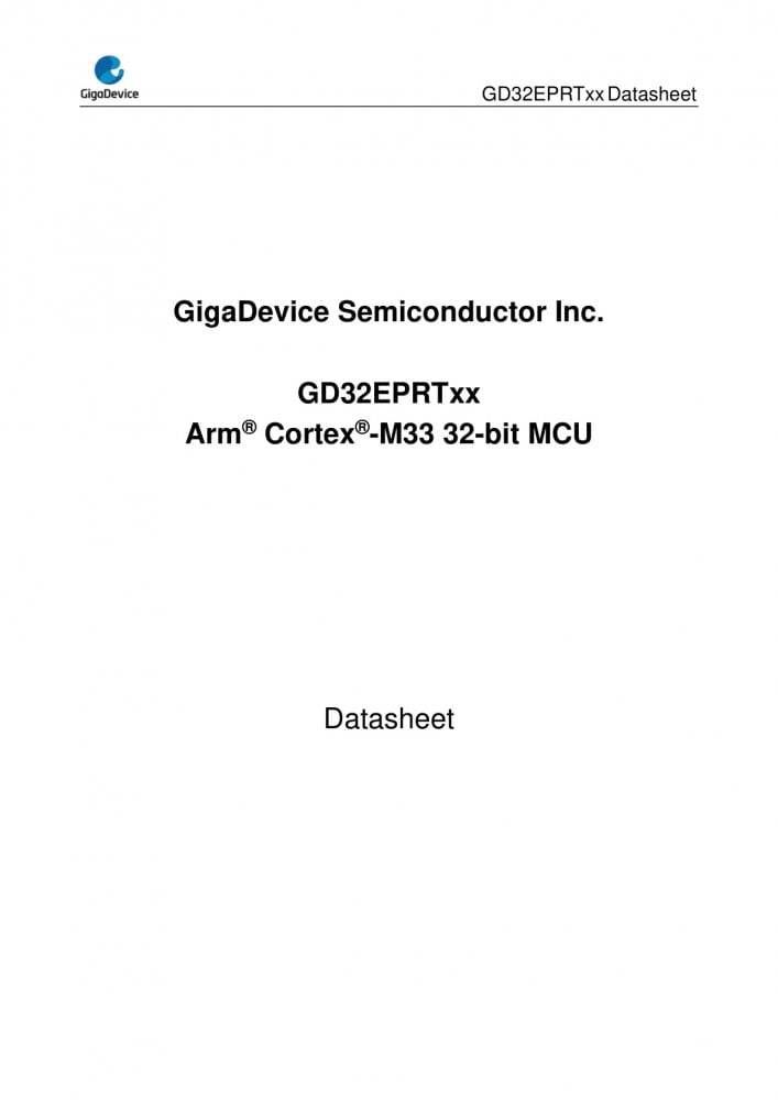 GD32EPRTVDT6 datasheet page 1