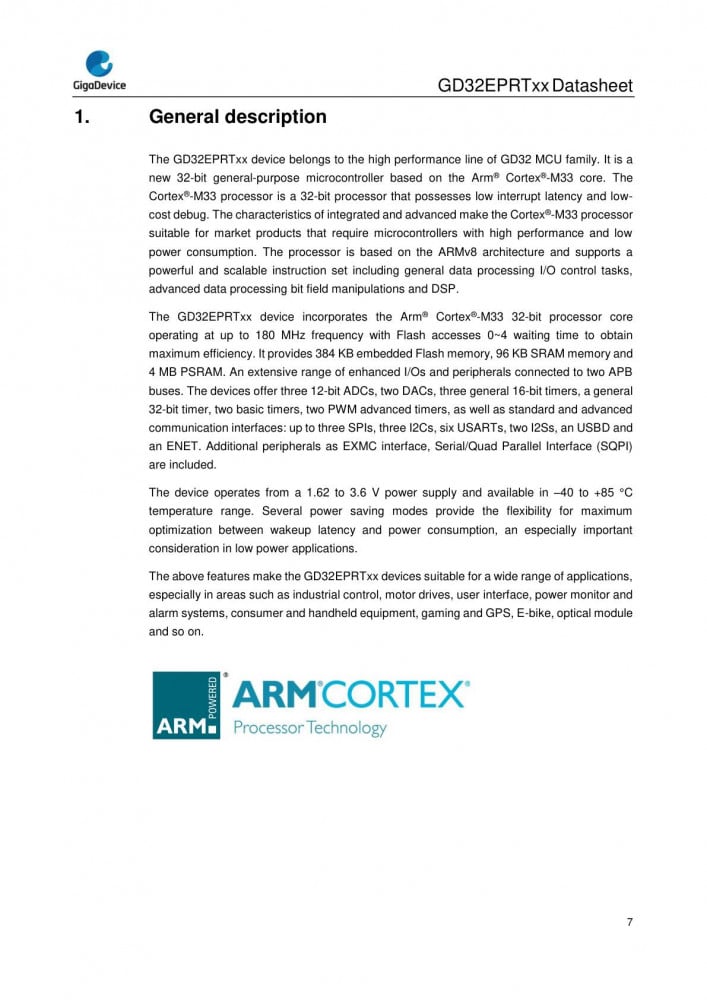 GD32EPRTVDT6 datasheet page 8