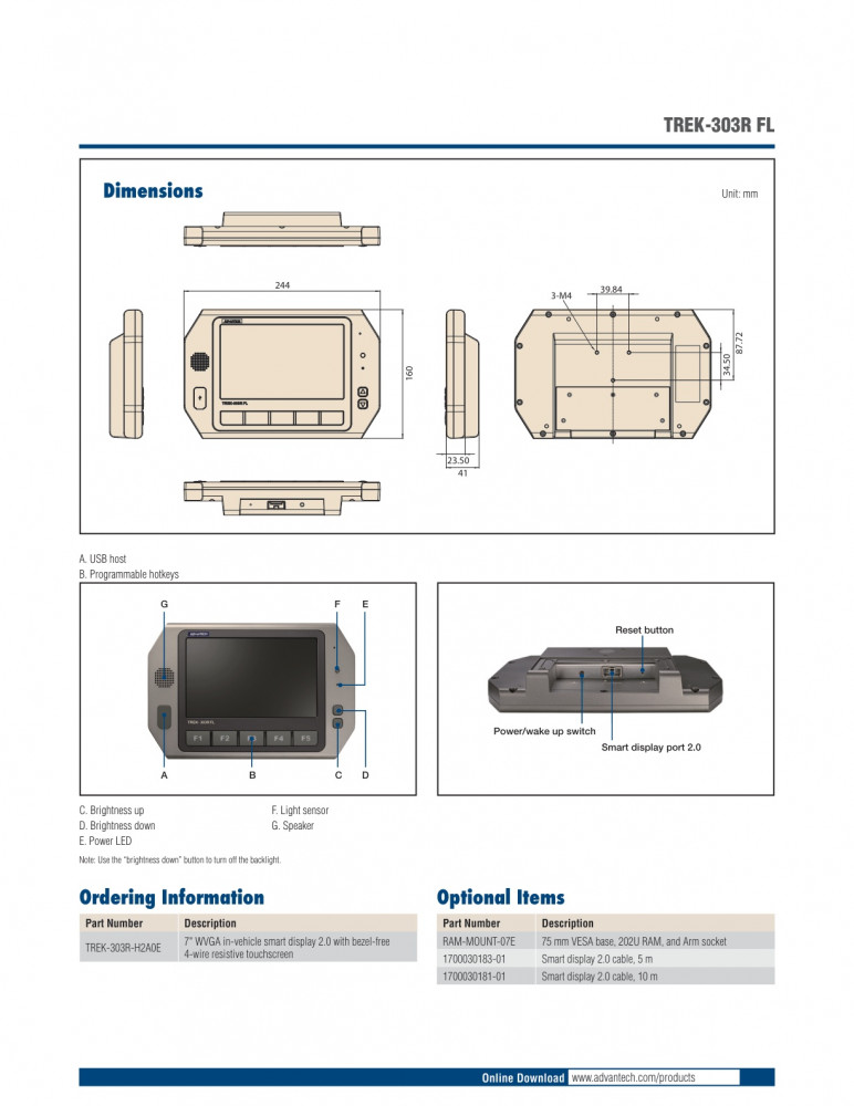 TREK-303R FL product documentation page 2