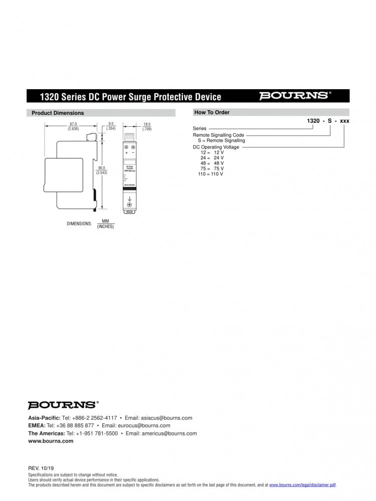 BOURNS 1320 Series datasheet page 2