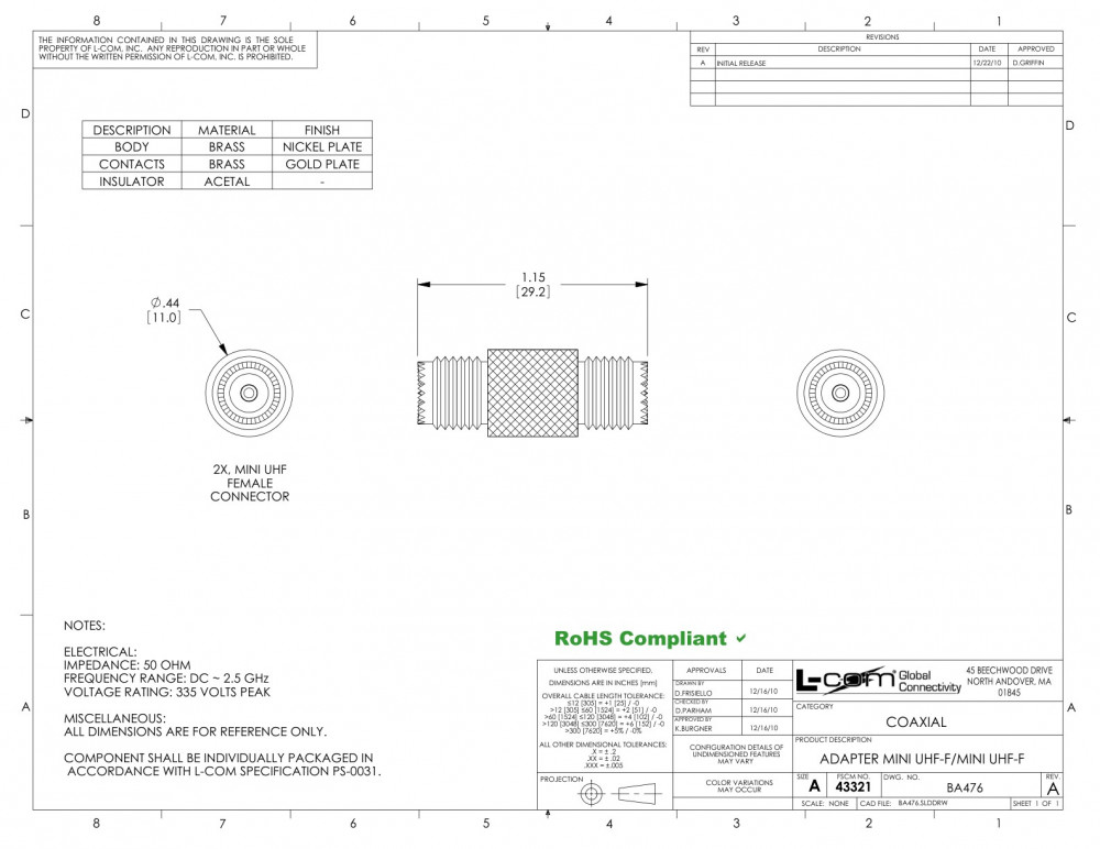 BA476 technical document page