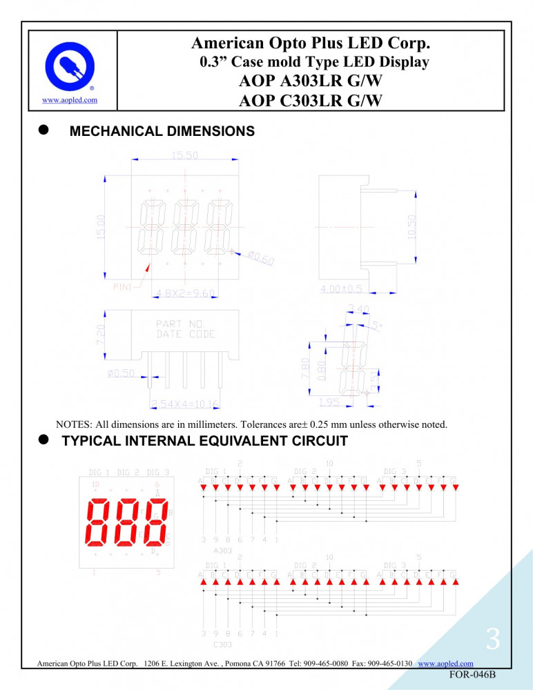 C303LR datasheet page 3