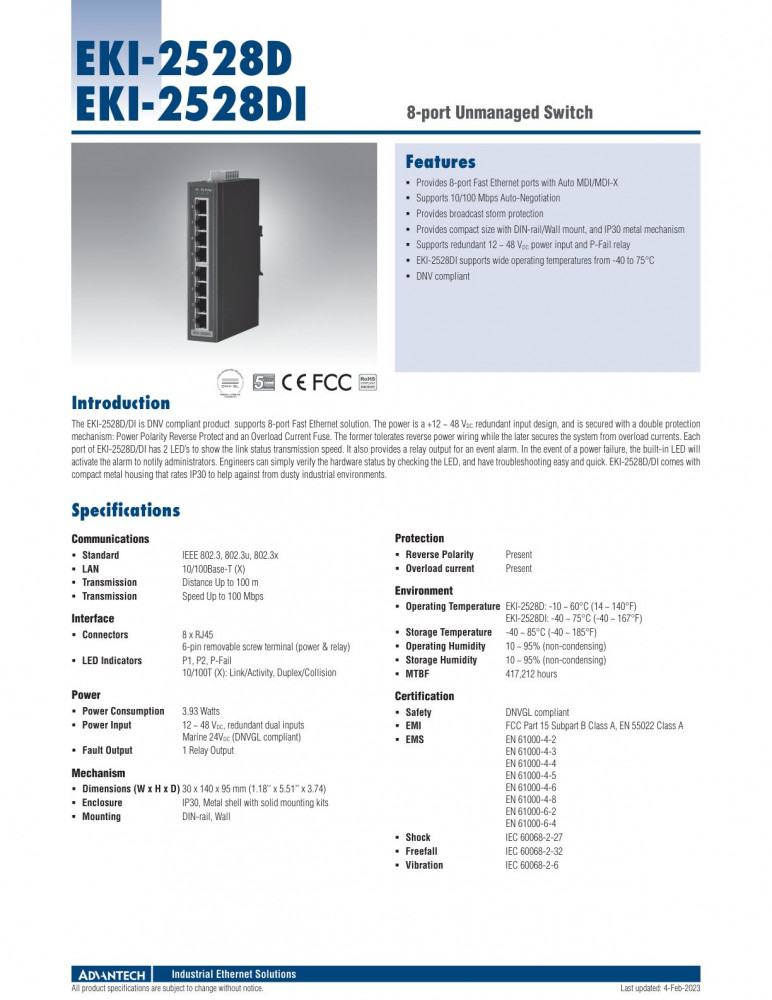 EKI-2528DI product documentation page 1