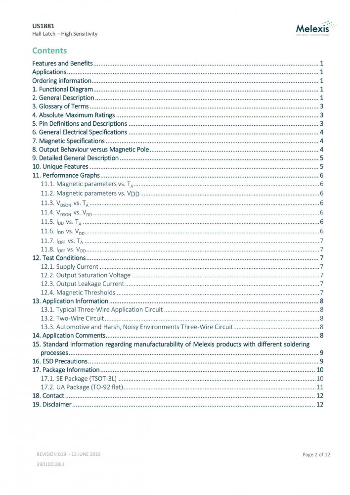 US1881 datasheet page 2