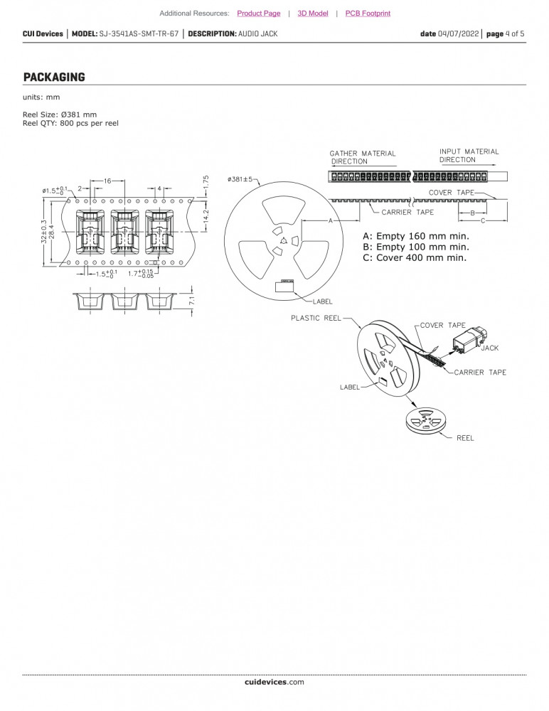 SJ-3541AS-SMT-TR-67 datasheet page 4
