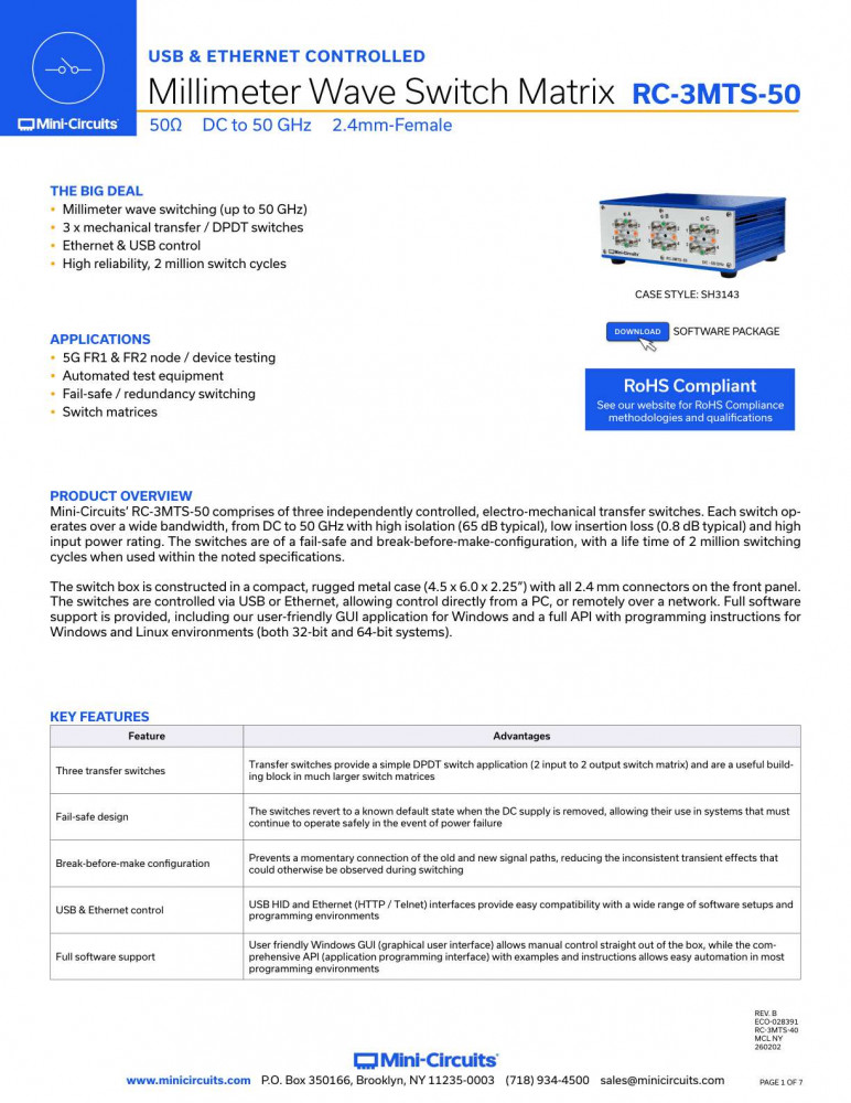 RC-3MTS-50 datasheet page 1