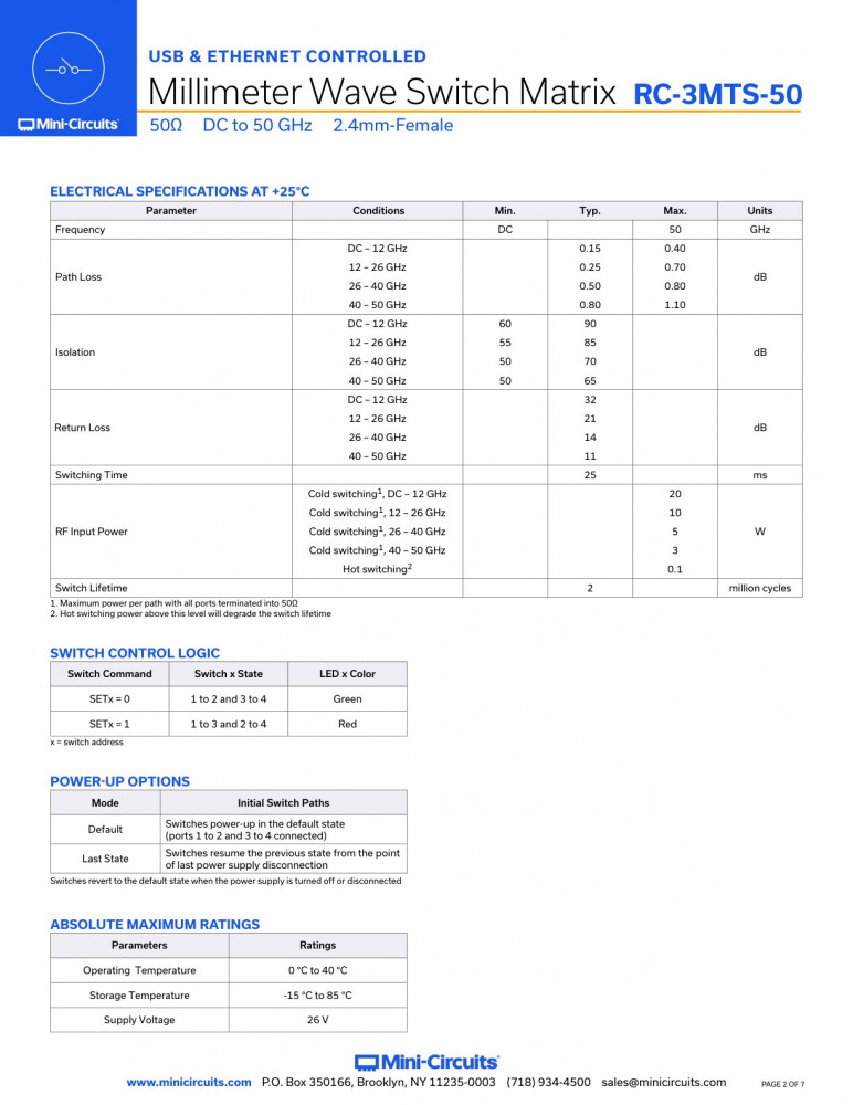 RC-3MTS-50 datasheet page 2