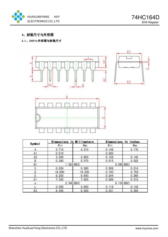 74HC164D datasheet page 7