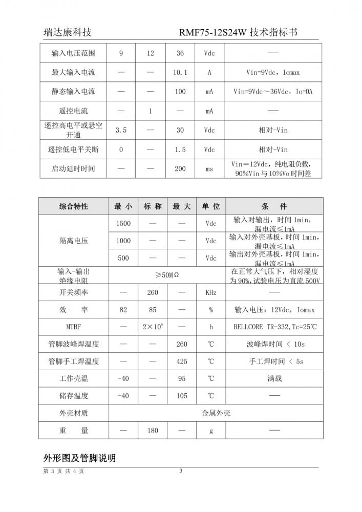 RMF75-12S24W datasheet page 3