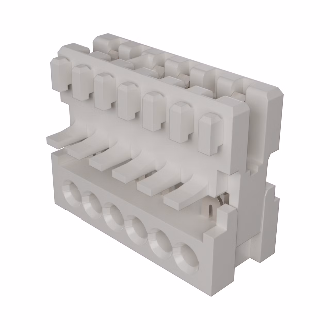 Appli-Mate RAST 2.5 IDT Housing, 2.50mm Pitch, Direct/Indirect, Female, 6 Circuits, All Position Keys, Polarizing Rib Between Circuits 2 and 3, Voided Circuits 2 and 5 for sale