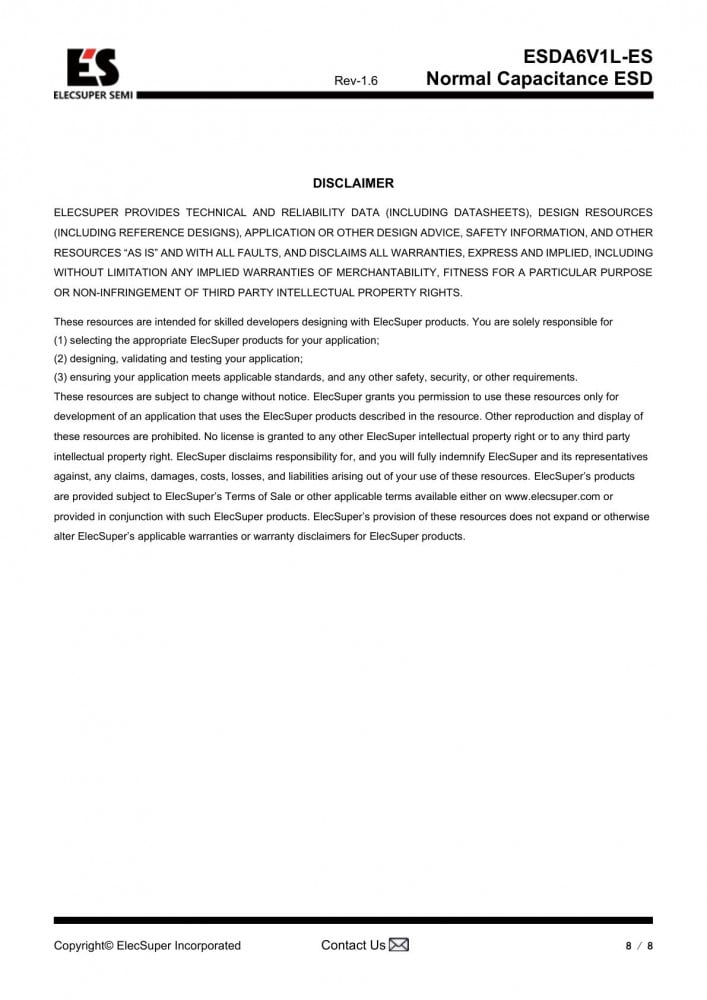 ESDA6V1L-ES datasheet page 8