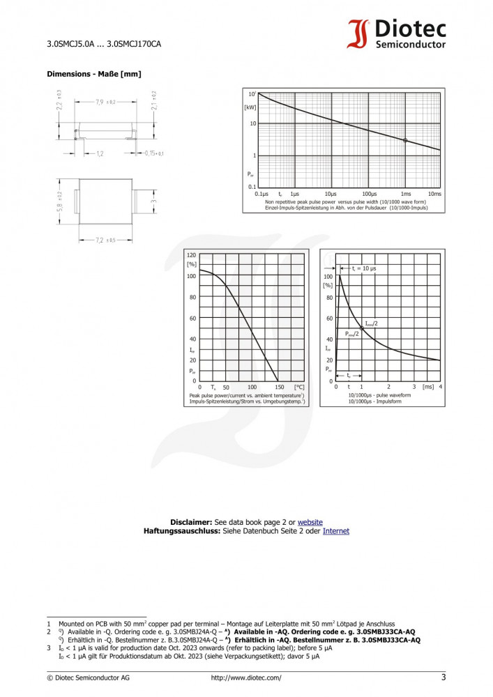 DIOTEC 3.0SMCJ TVS datasheet page 3