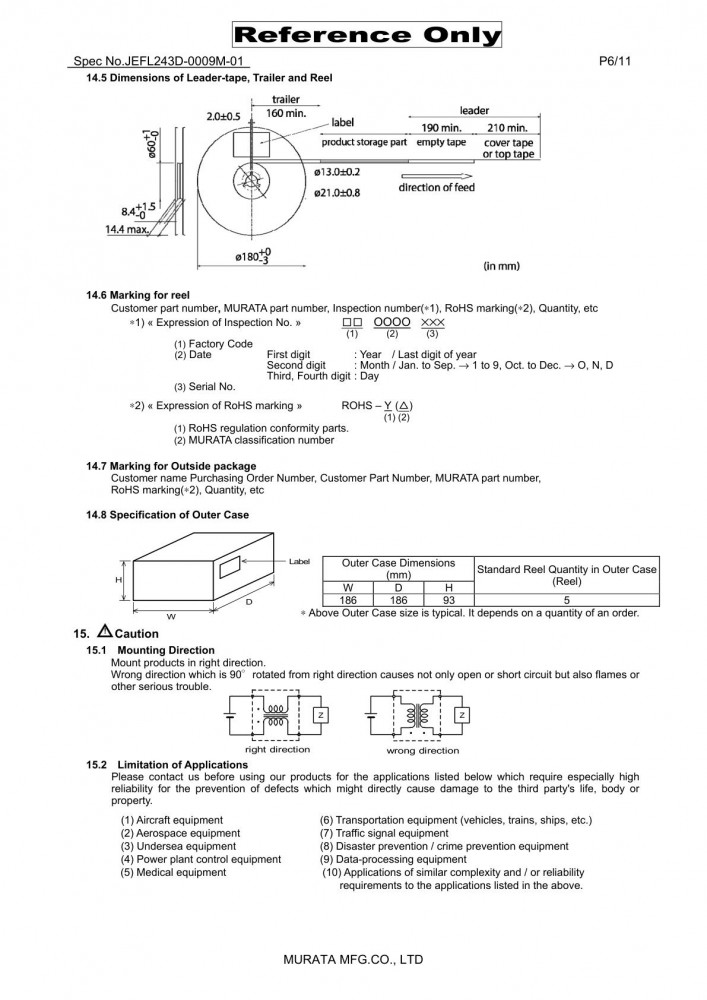 Murata specification page 6